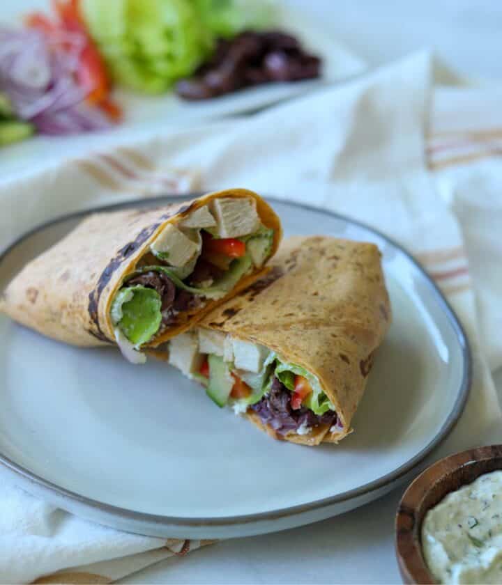 Greek Chicken Tzatziki Wraps - Simply Made Eats