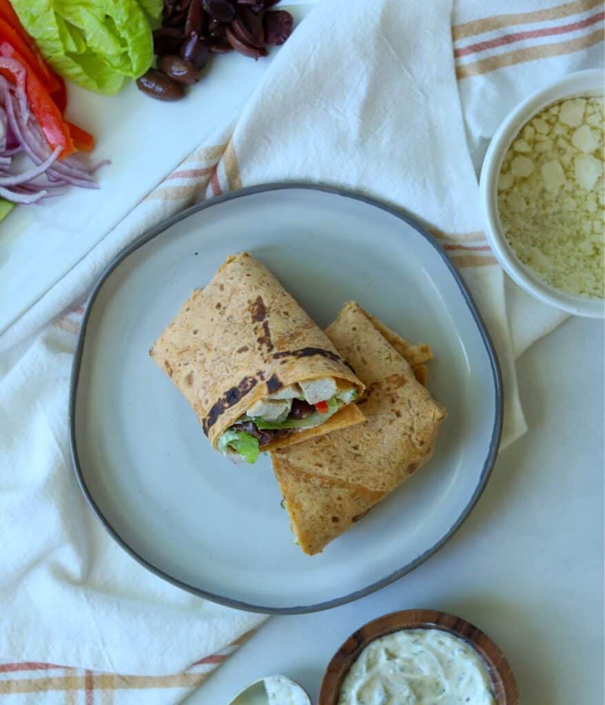 Greek Chicken Tzatziki Wraps - Simply Made Eats