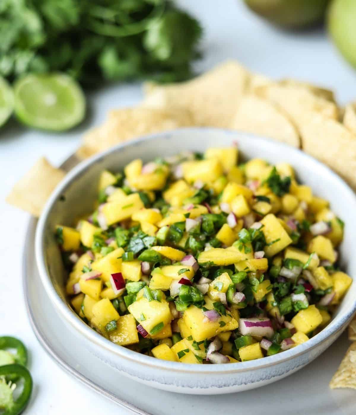 Quick Mango Pico De Gallo - SimplyMadeEats.com