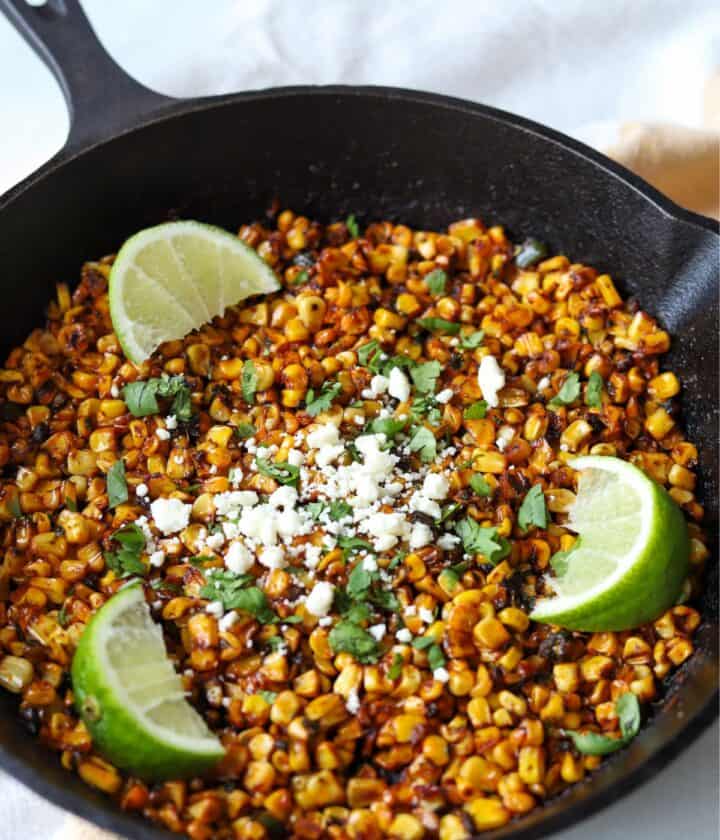 Easy Charred Corn (Blackened in a Skillet) - Simply Made Eats