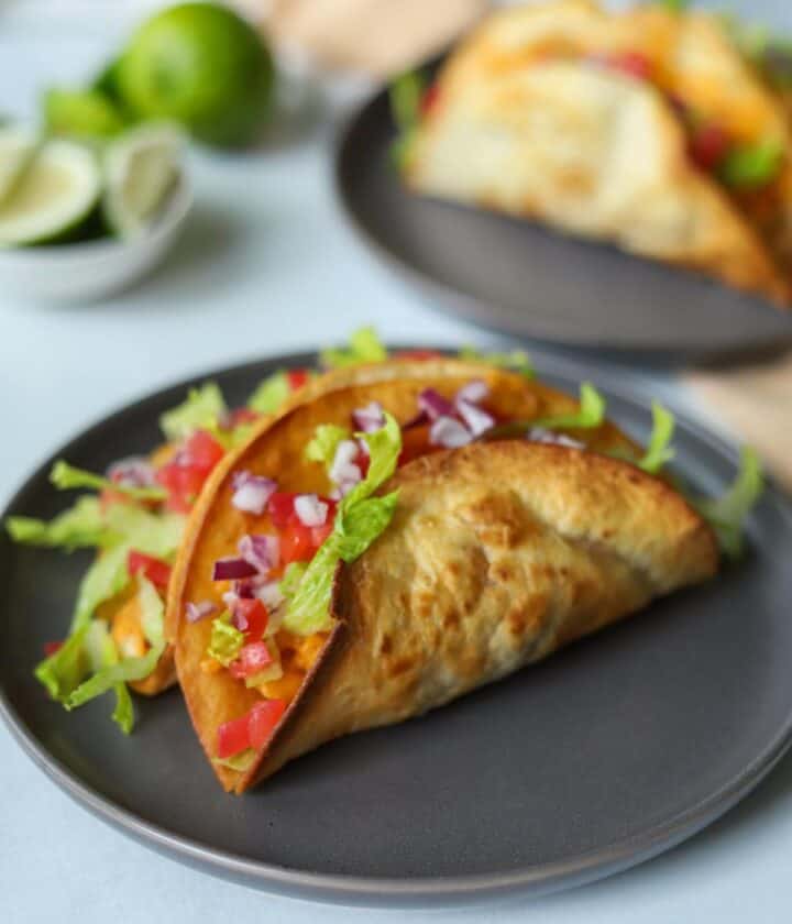 Baked Crispy Chicken Tacos - Simply Made Eats