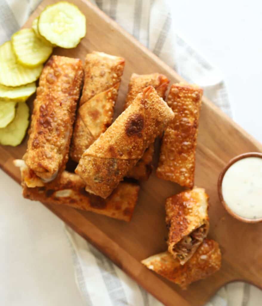 BBQ Pulled Pork Egg Rolls (Redneck Egg Rolls) - Simply Made Eats