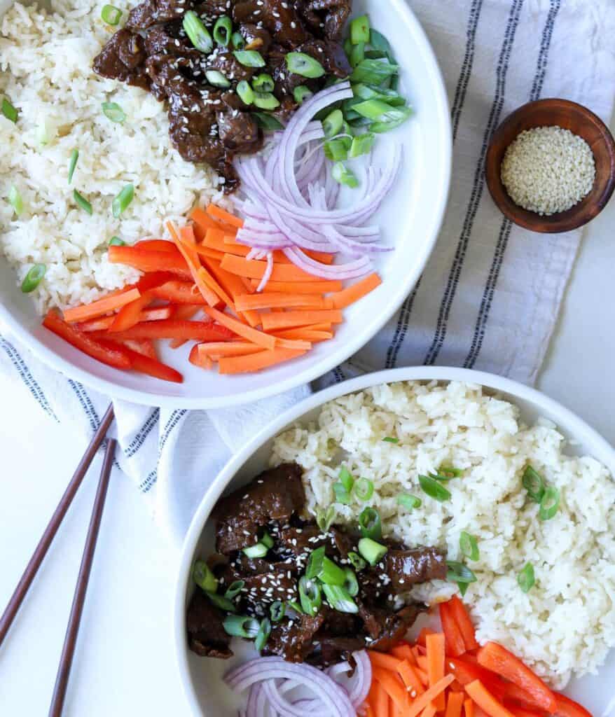 Teriyaki Beef Bowls with Rice - Simply Made Eats