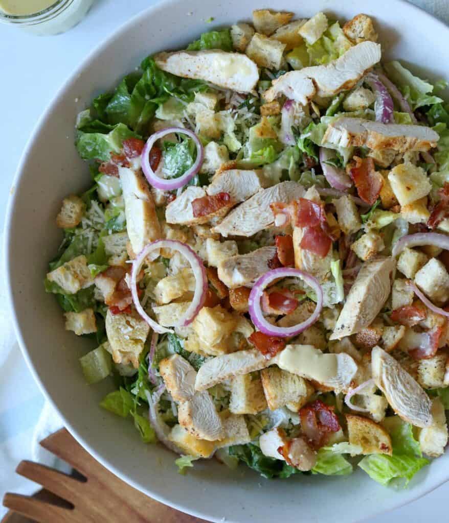 Chicken Bacon Caesar Salad - Simply Made Eats