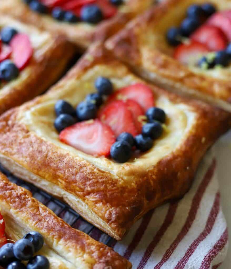 Berry Cream Cheese Puff Pastry Tarts - Simply Made Eats
