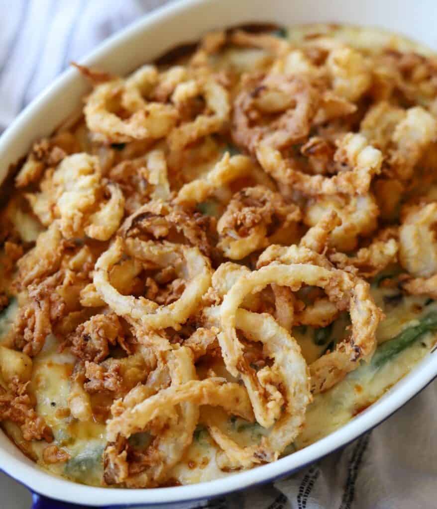 The Best Green Bean Casserole with Cream Cheese and Fried Onions Simply ...