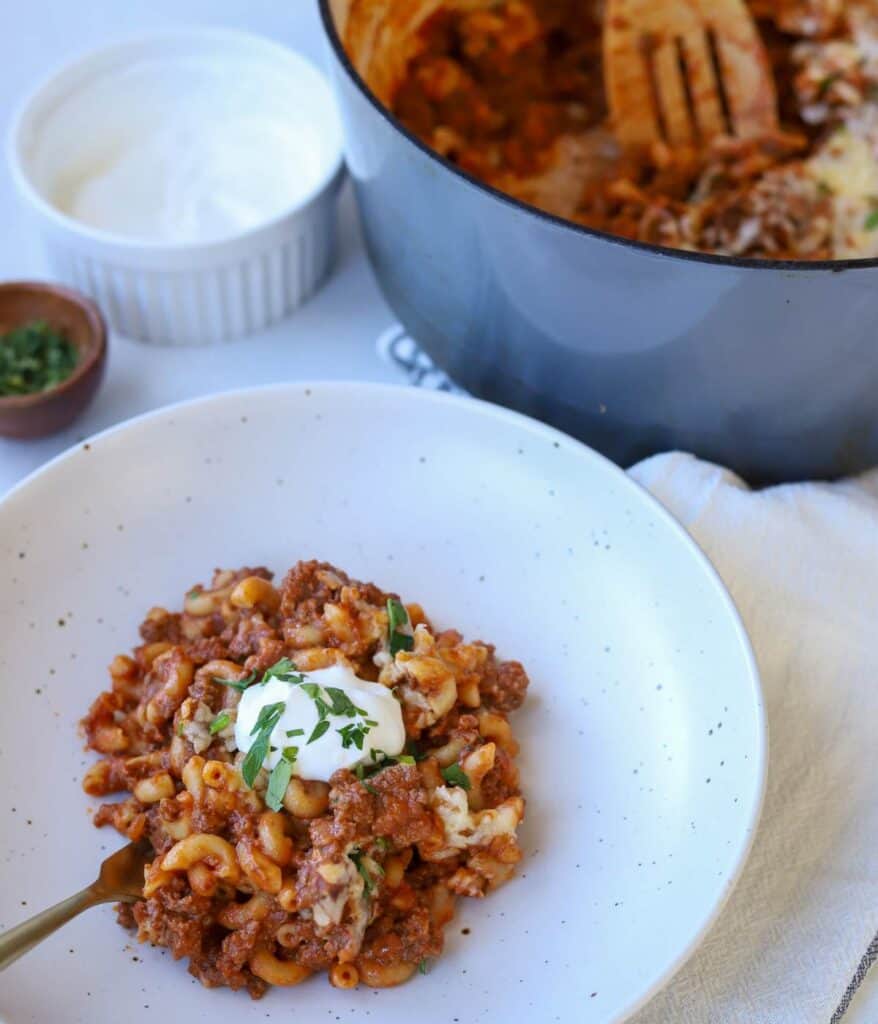 Cheesy Beef Macaroni (One Pot Meal) - Simply Made Eats